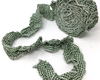 Green Ruffled Fabric - Etsy