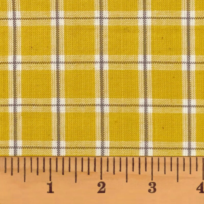 Yellow Plaid Fabric - Etsy