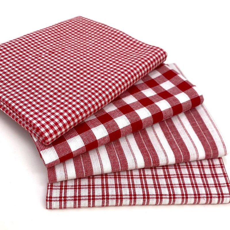 White Homespun Plaid Fabric - Etsy