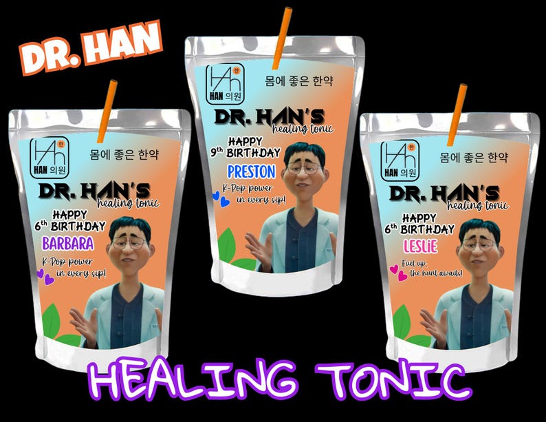 Custom Dr. Han Healing Tonic - Huntrix Juice - K-pop Birthday, Rumi ...