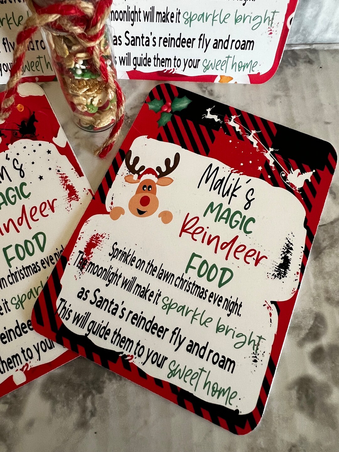 Christmas Reindeer Food. Personalized Magical Reindeer Food. - Etsy