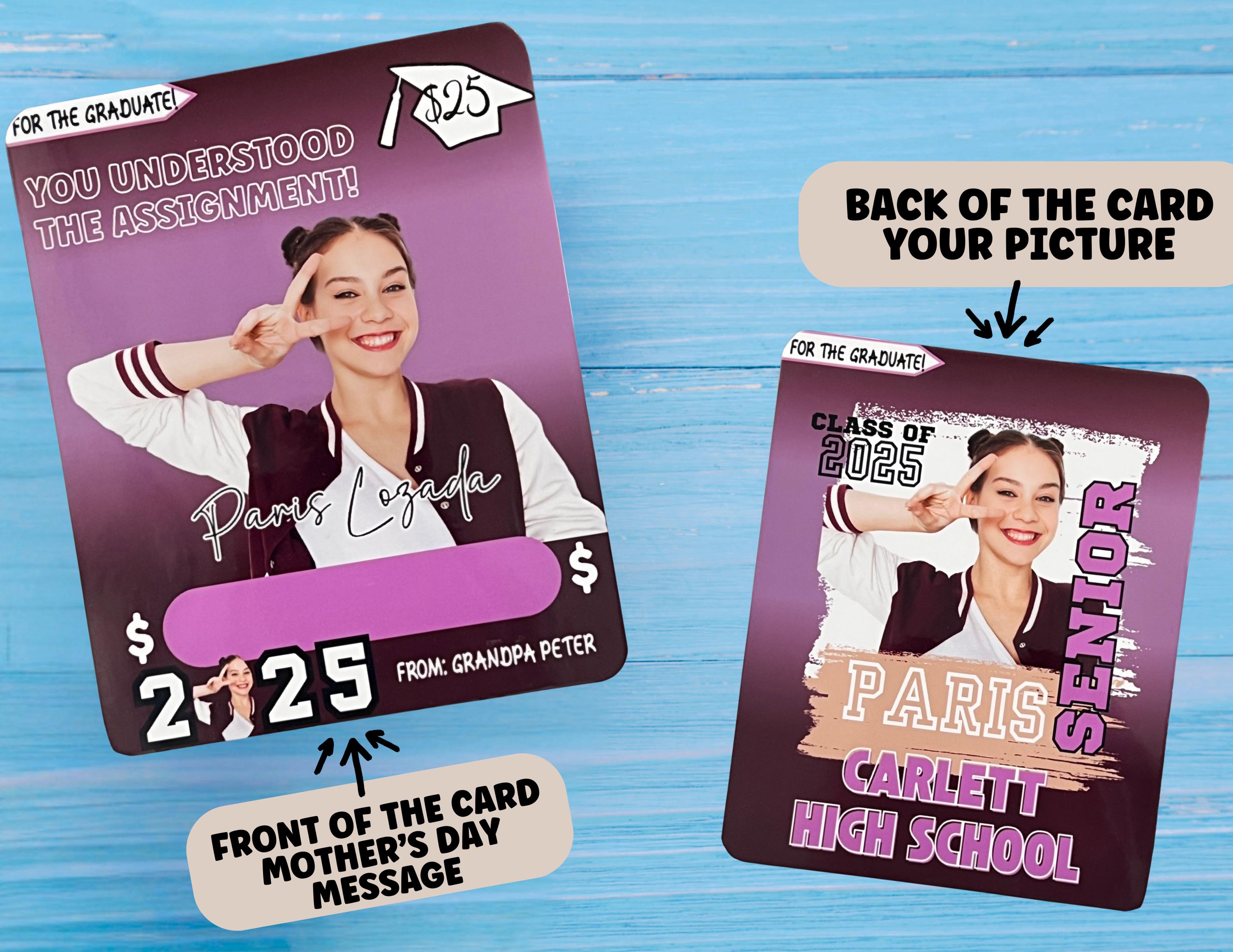 2025 Graduation Money Card, Personalized Grad Money Card Holder, Gift ...