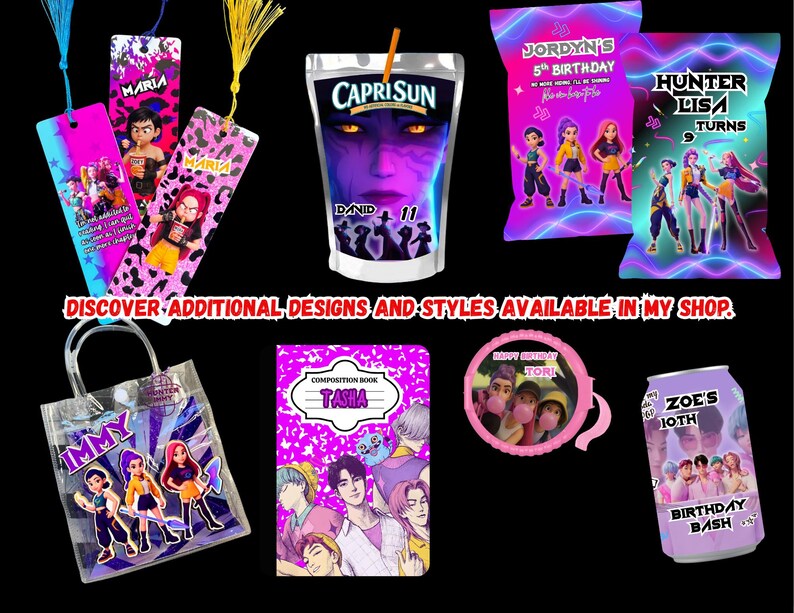 Custom Halloween Huntrix Party Favors, Demon Hunter Chip Bags ...