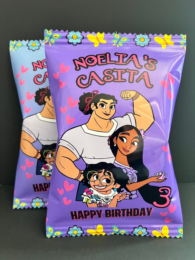 Encanto Party Favors, Personalized Kids Birthday Chip Bag, Mirabel ...