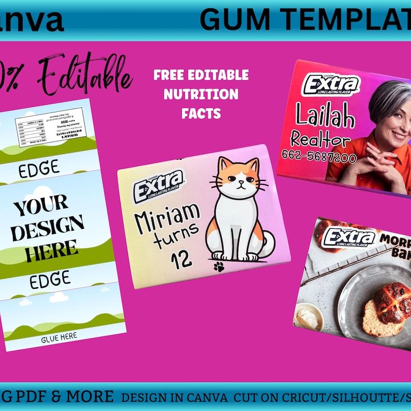 Gum Labels - Etsy