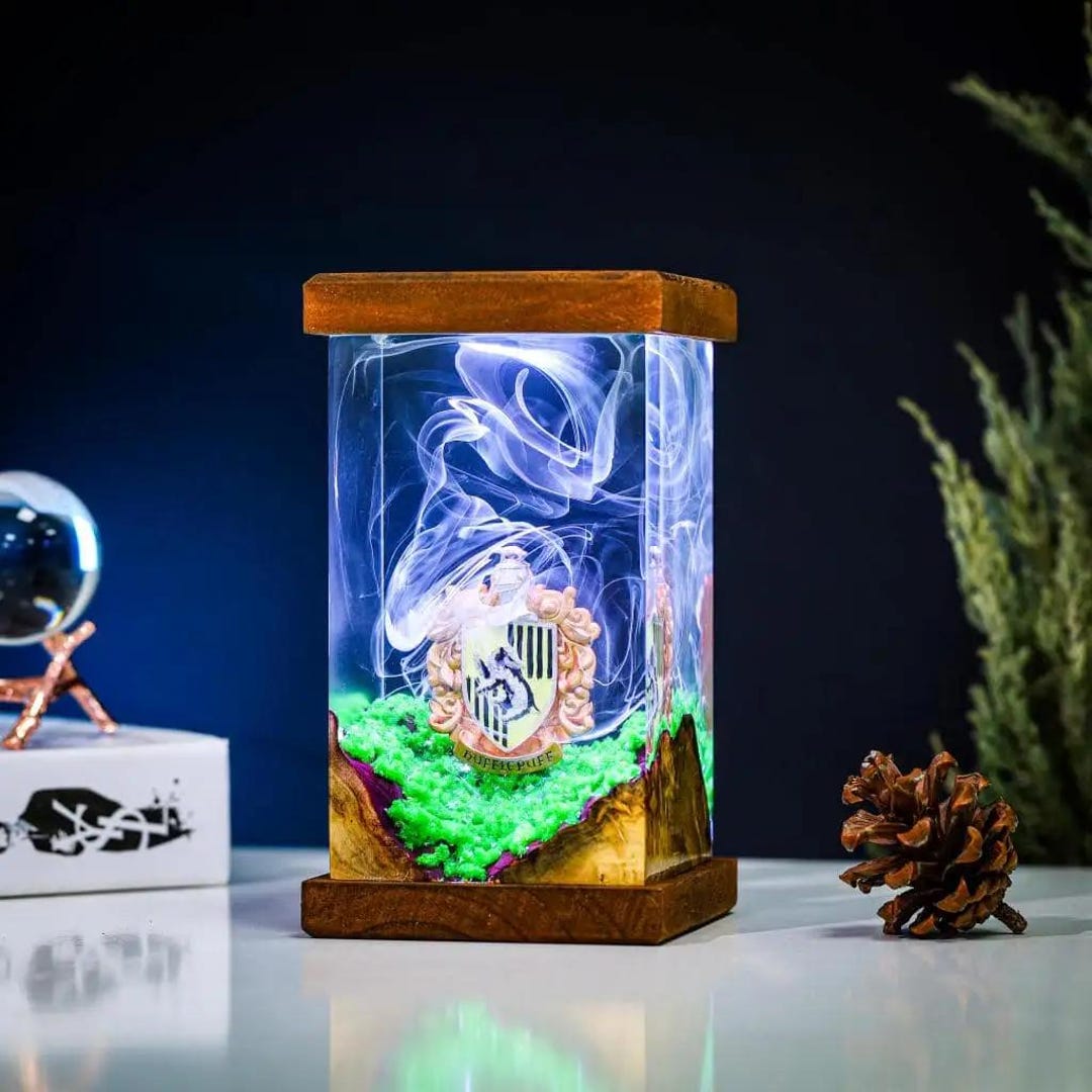Hog.warts Houses Epoxy Lamp, Ha.rry Pot.ter Night Light, Wizarding ...