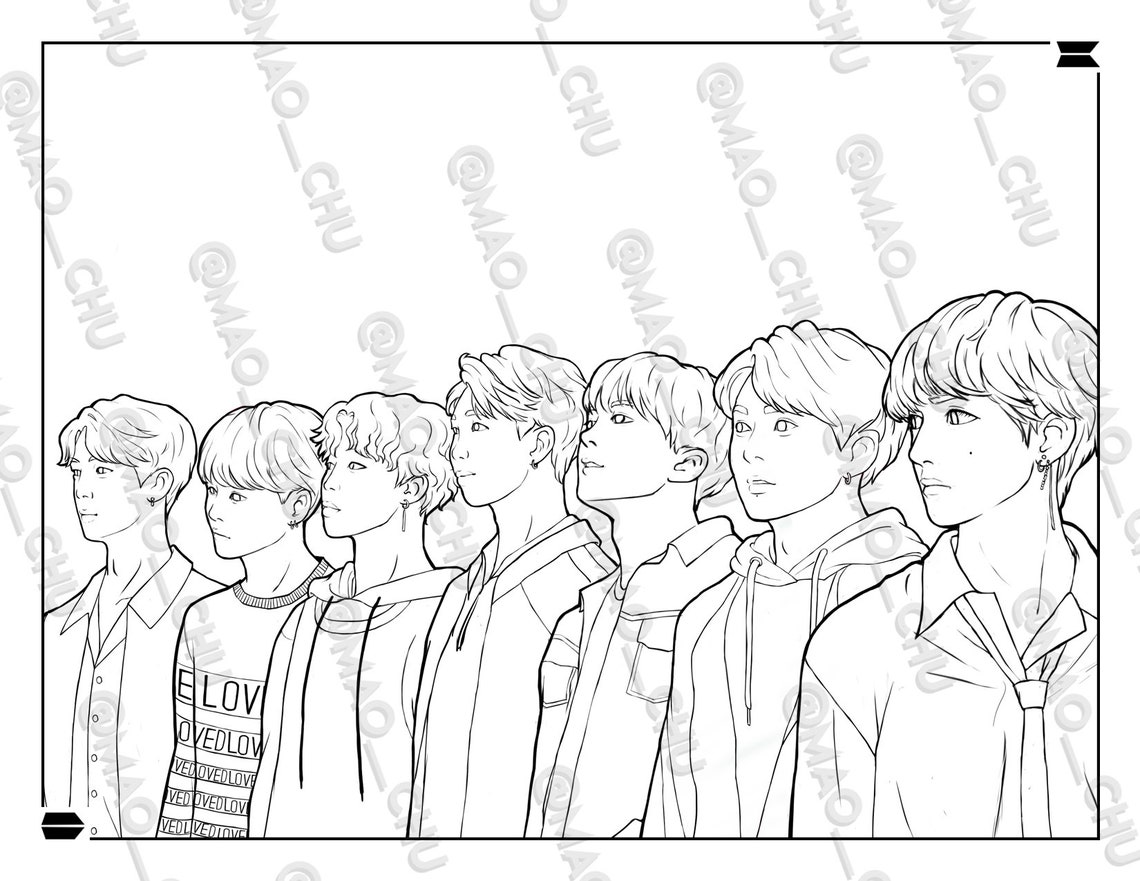 BTS Coloring Book Digital | Etsy