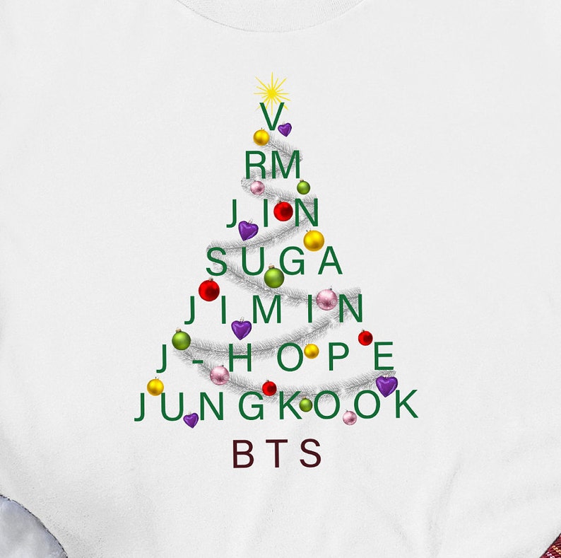 BTS Christmas Tree Shirt | Etsy