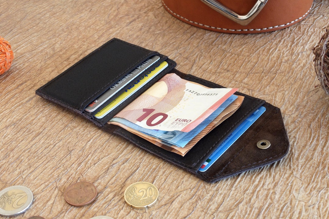 Compact Men's Wallet in Genuine Leather - Etsy