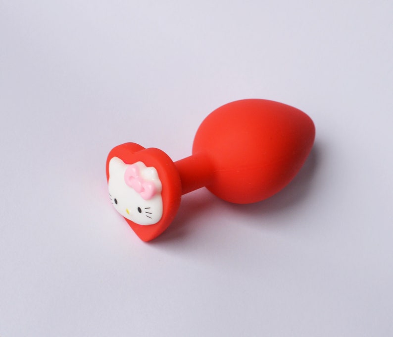 Red Heart Butt Plug Beginner Silicone Sex Toy Sparkle Shaped Etsy