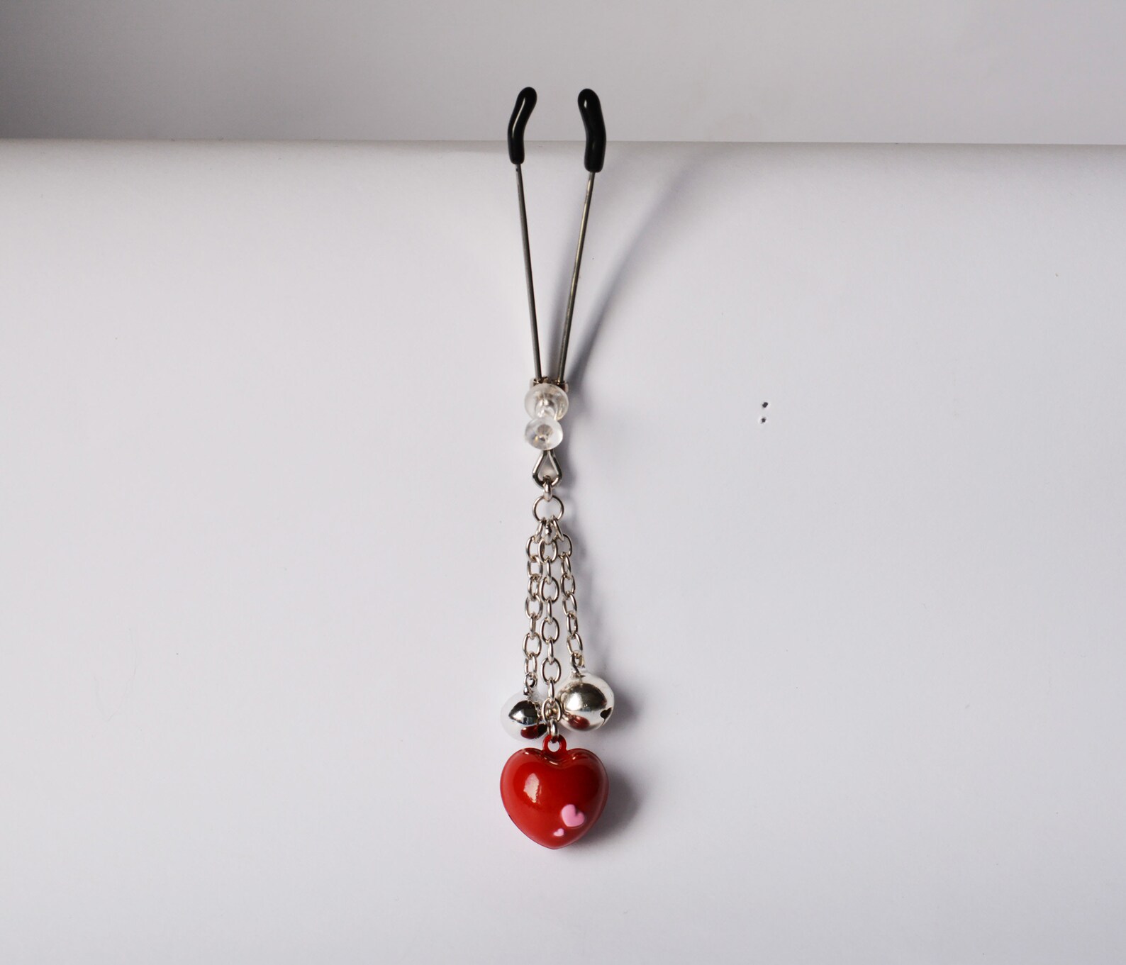 Bell Clit Clamp with Red Hart dangle Clitoral Clamp Pussy | Etsy