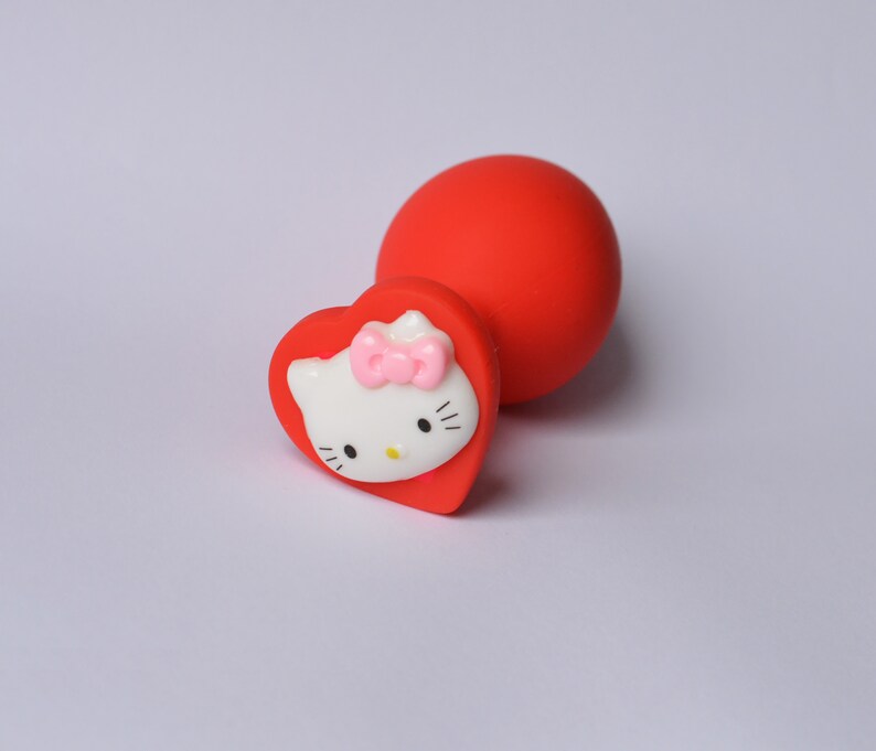Red Heart Butt Plug Beginner Silicone Sex Toy Sparkle Shaped Etsy