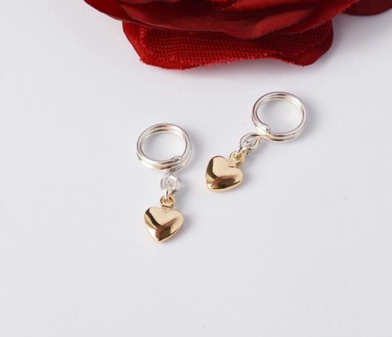 Heart Nipple Rings Non Piercing Nipple Dangles With Champagne | Etsy