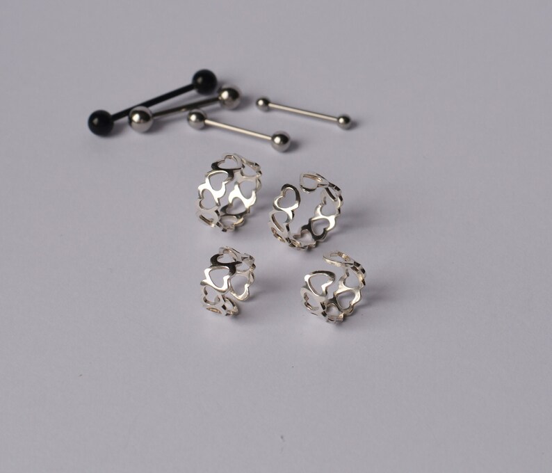 Heart Nipple Ring Sterling Silver Piercing Nipple Cuff Sexy - Etsy