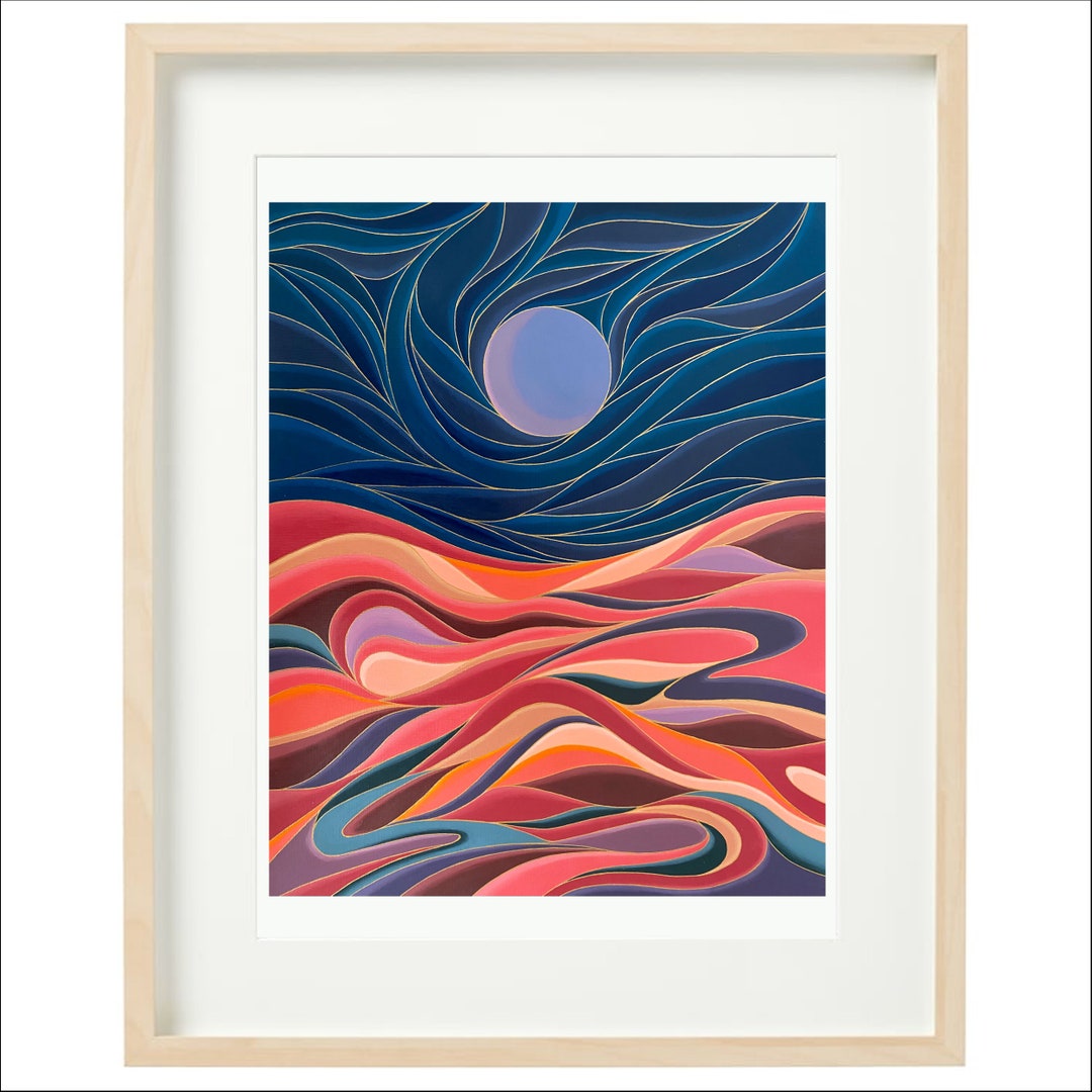Zenith - Abstract Art Print - Full Moon - Etsy