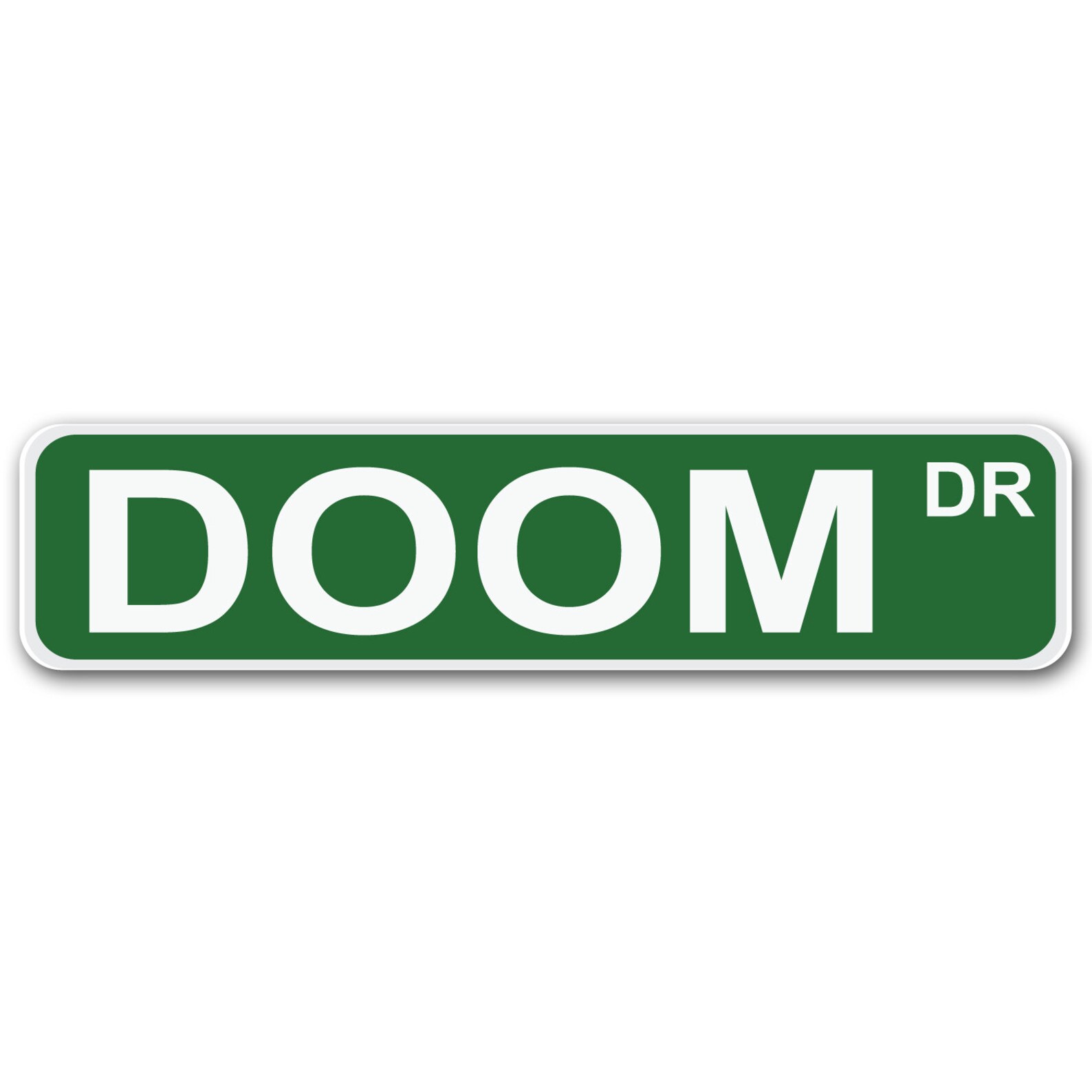 Doom Drive 4" X 17" Aluminum Street Sign - Etsy