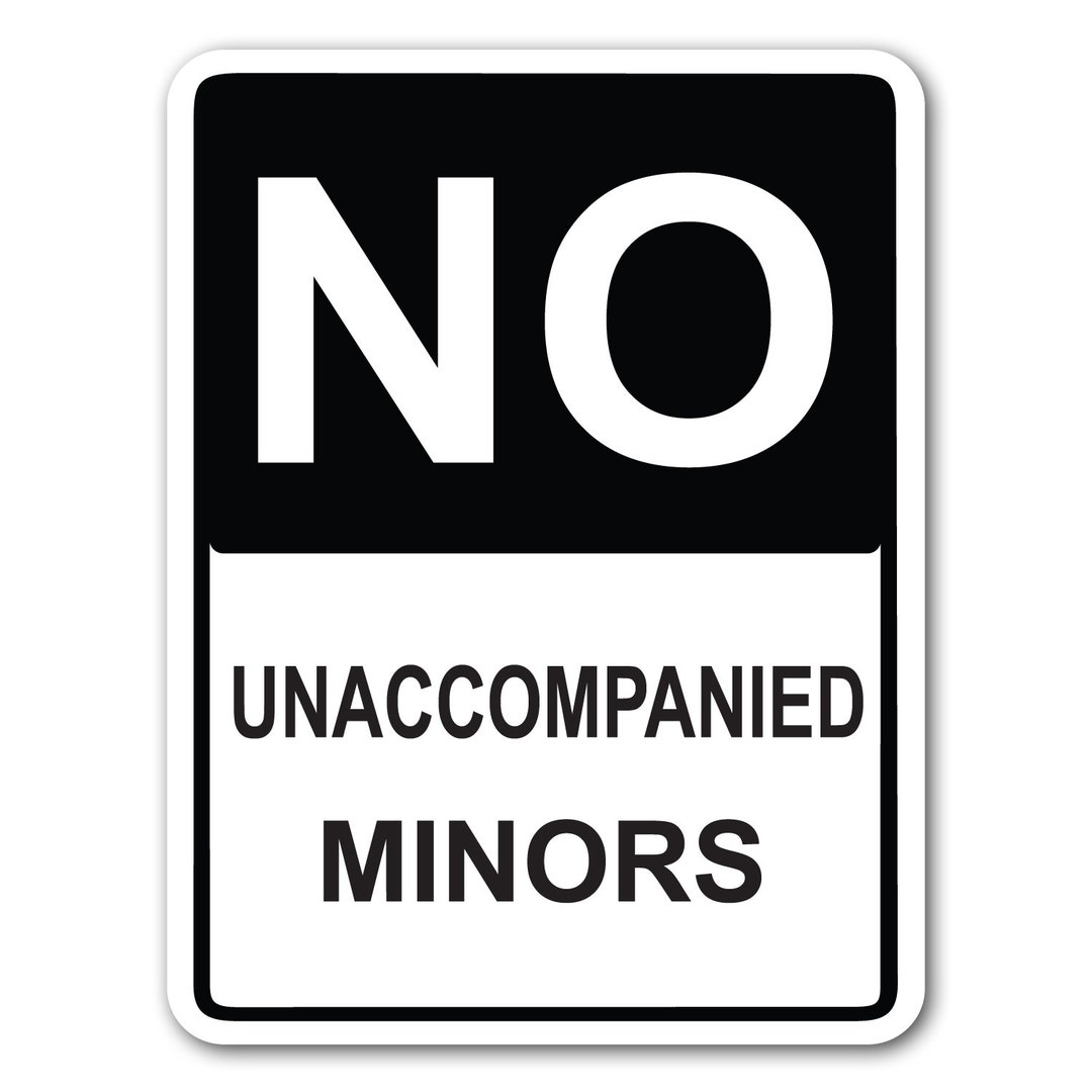 No Unaccompanied Minors 9" X 12" Aluminum Street Sign - Etsy