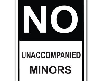 No Minors Sign - Etsy