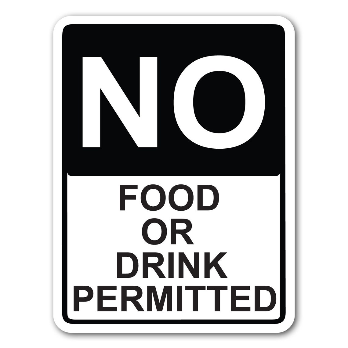 No se permite comida ni bebida de 9 x 12 signo de aluminio - Etsy España