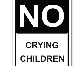 No Crying Sign | Etsy