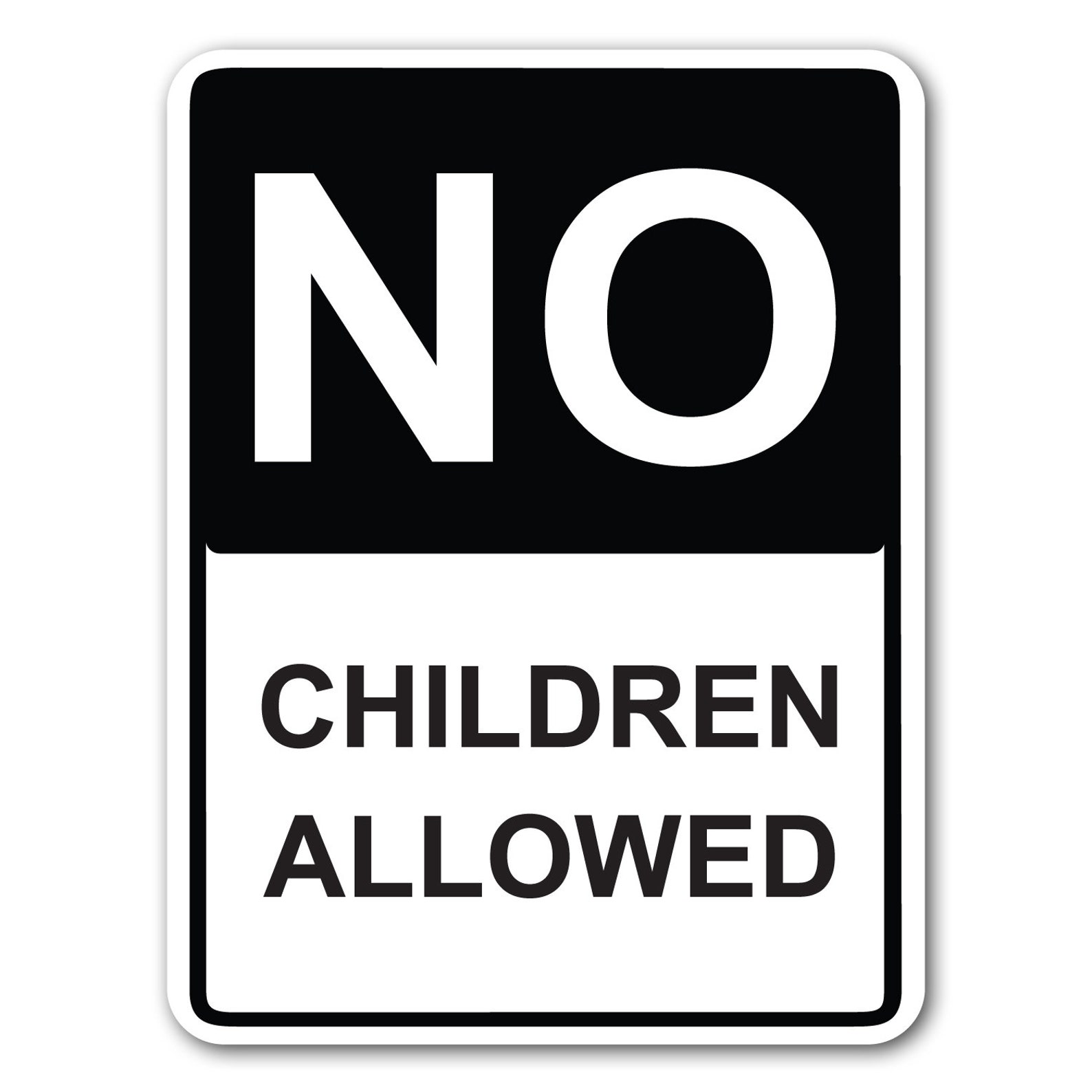 No Children Allowed 9" X 12" Aluminum Sign - Etsy