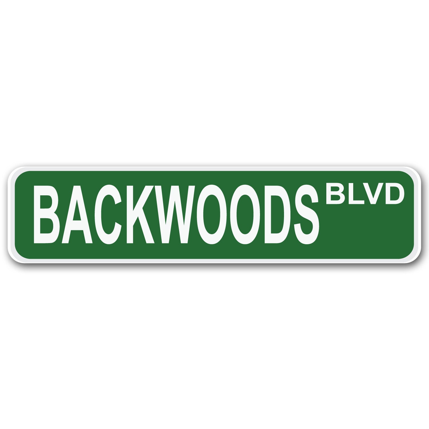 BACKWOODS BLVD. 4"x 17" Aluminum Street Sign - Etsy