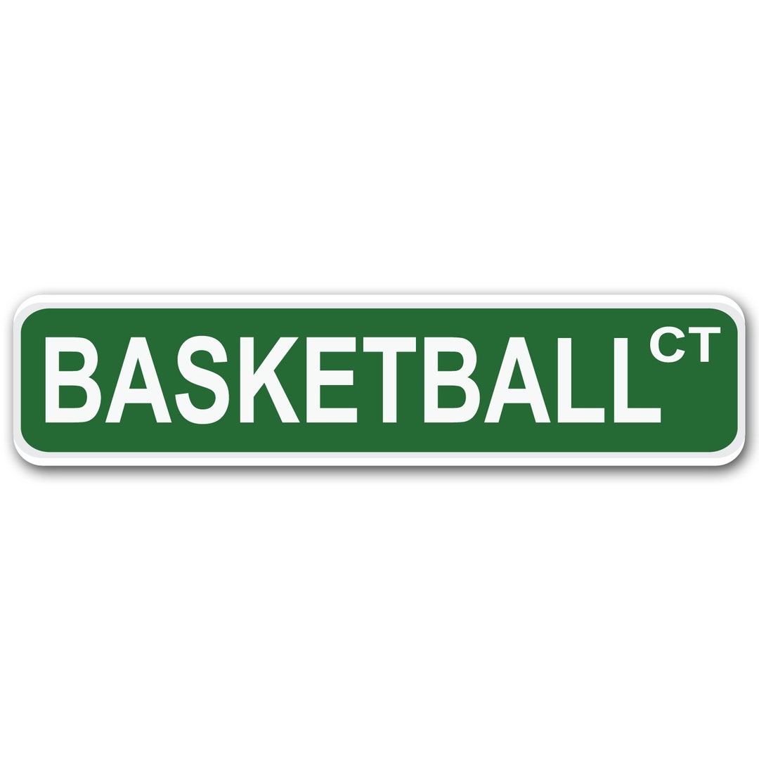 Basketball Court 4" X 17" Aluminum Street Sign - Etsy