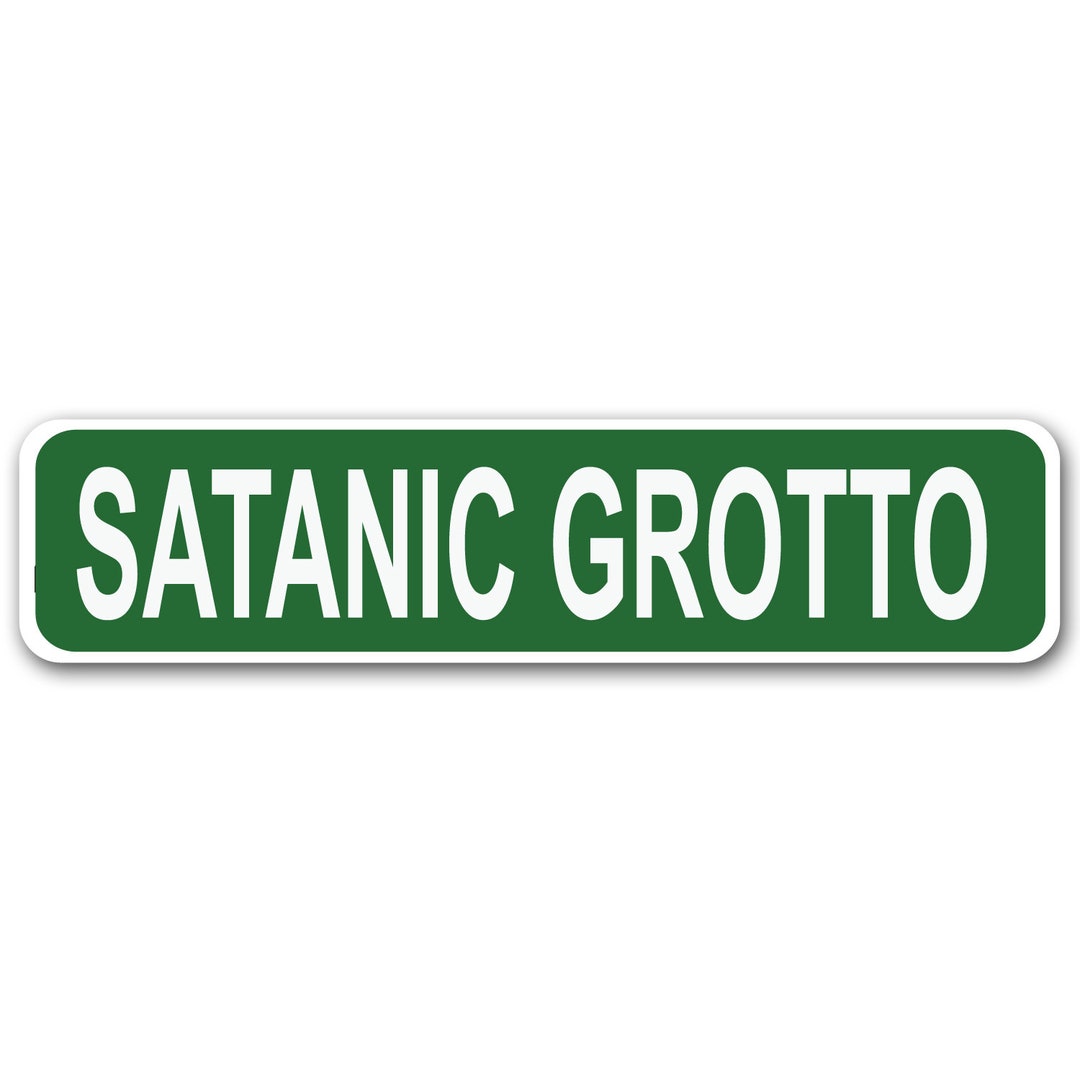 Satanic Grotto 4" X 17" Aluminum Street Sign - Etsy