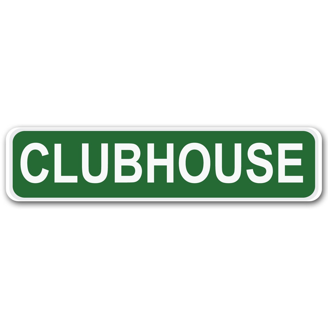 Clubhouse 4" X 17" Aluminum Street Sign - Etsy