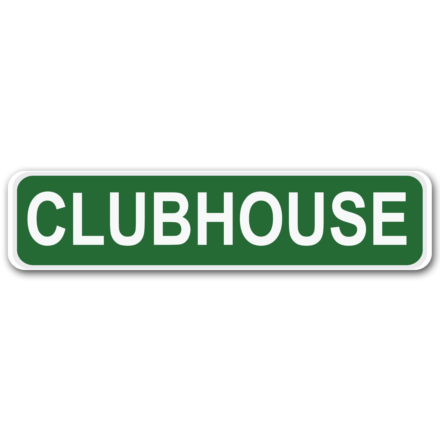 Clubhouse 4" X 17" Aluminum Street Sign - Etsy