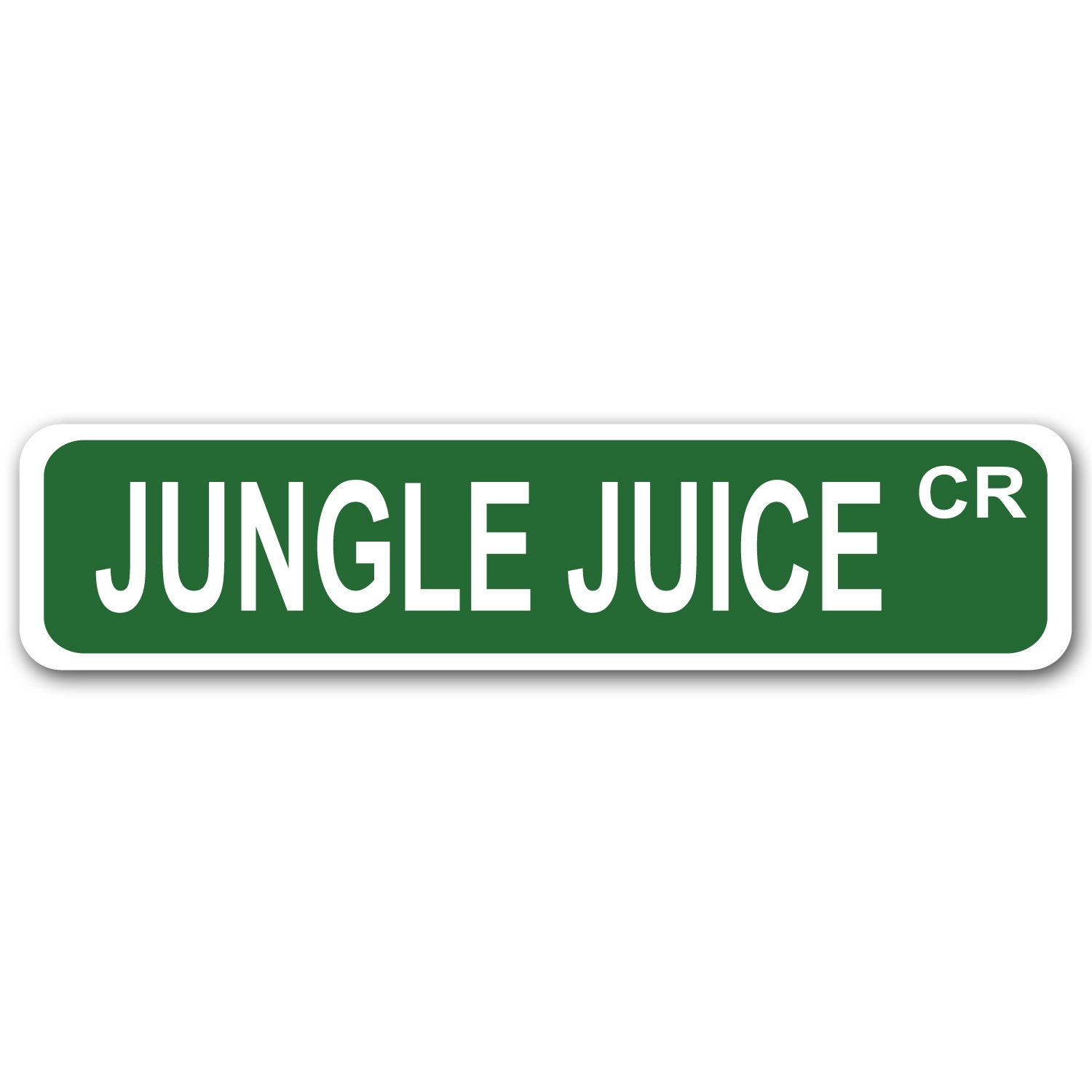 Jungle Juice Circle 4" X 17" Aluminum Street Sign - Etsy