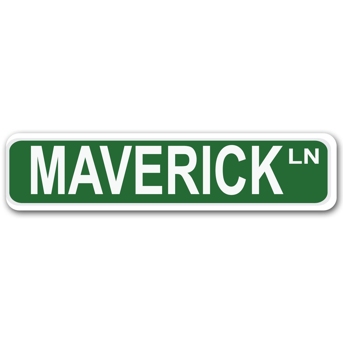 Maverick Lane 4 X 17 Aluminum Street Sign - Etsy