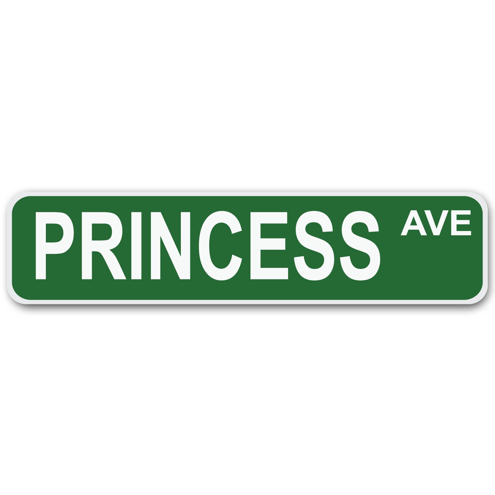 Princess Avenue 4" X 17" Aluminum Street Sign - Etsy