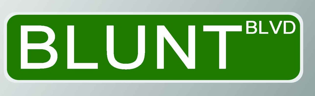 Blunt Blvd 4" X 17" Aluminum Street Sign - Etsy