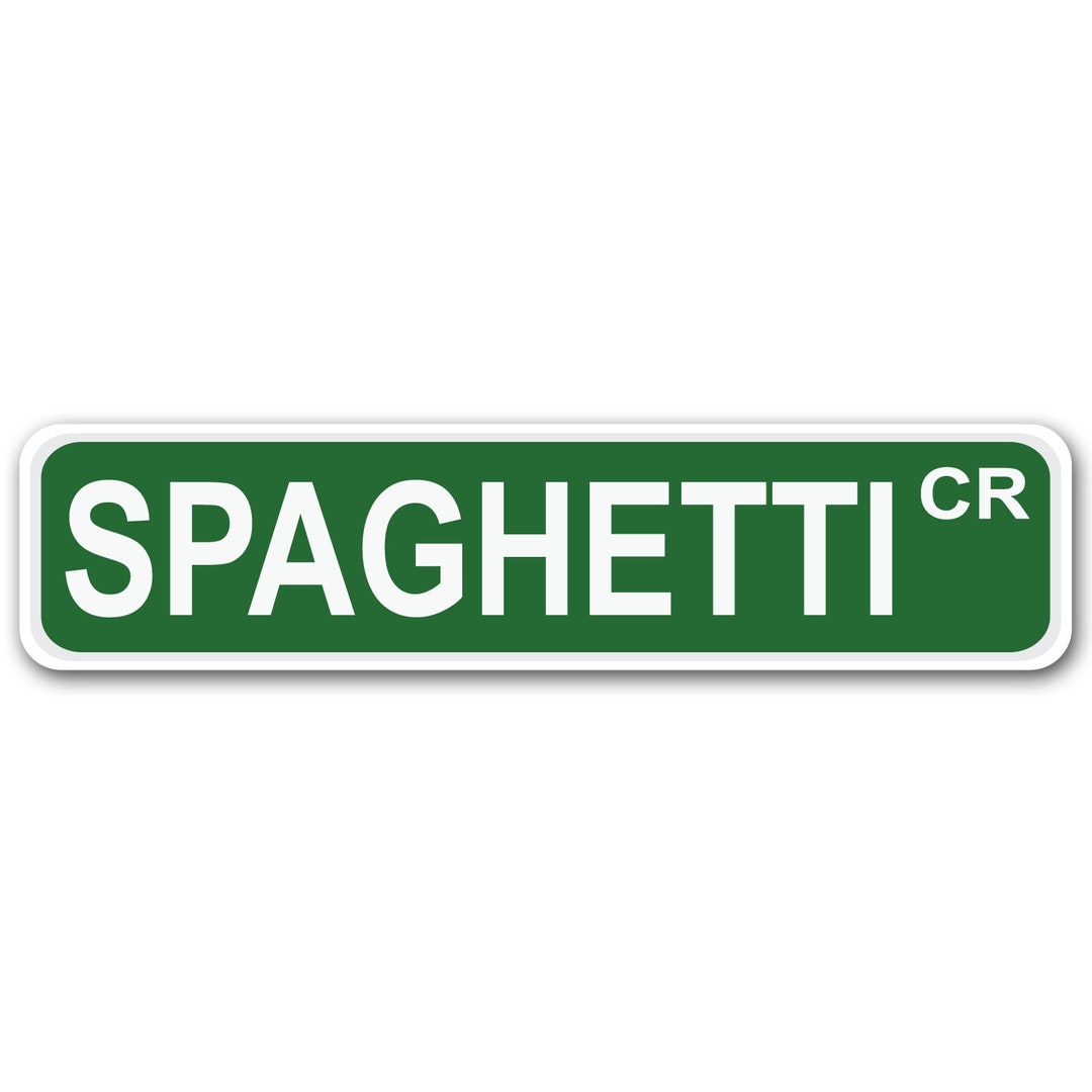 Spaghetti Circle 4" X 17" Aluminum Street Sign - Etsy