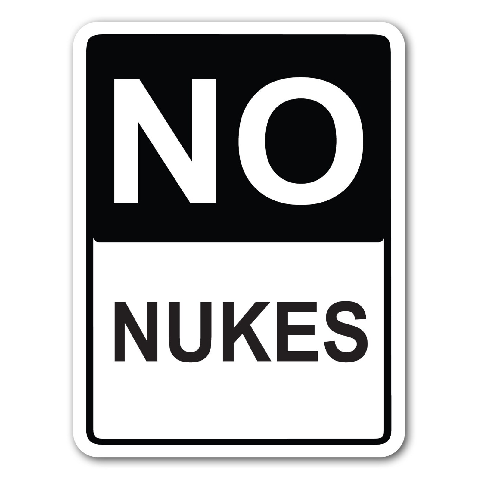 No Nukes 9" X 12" Aluminum Sign - Etsy
