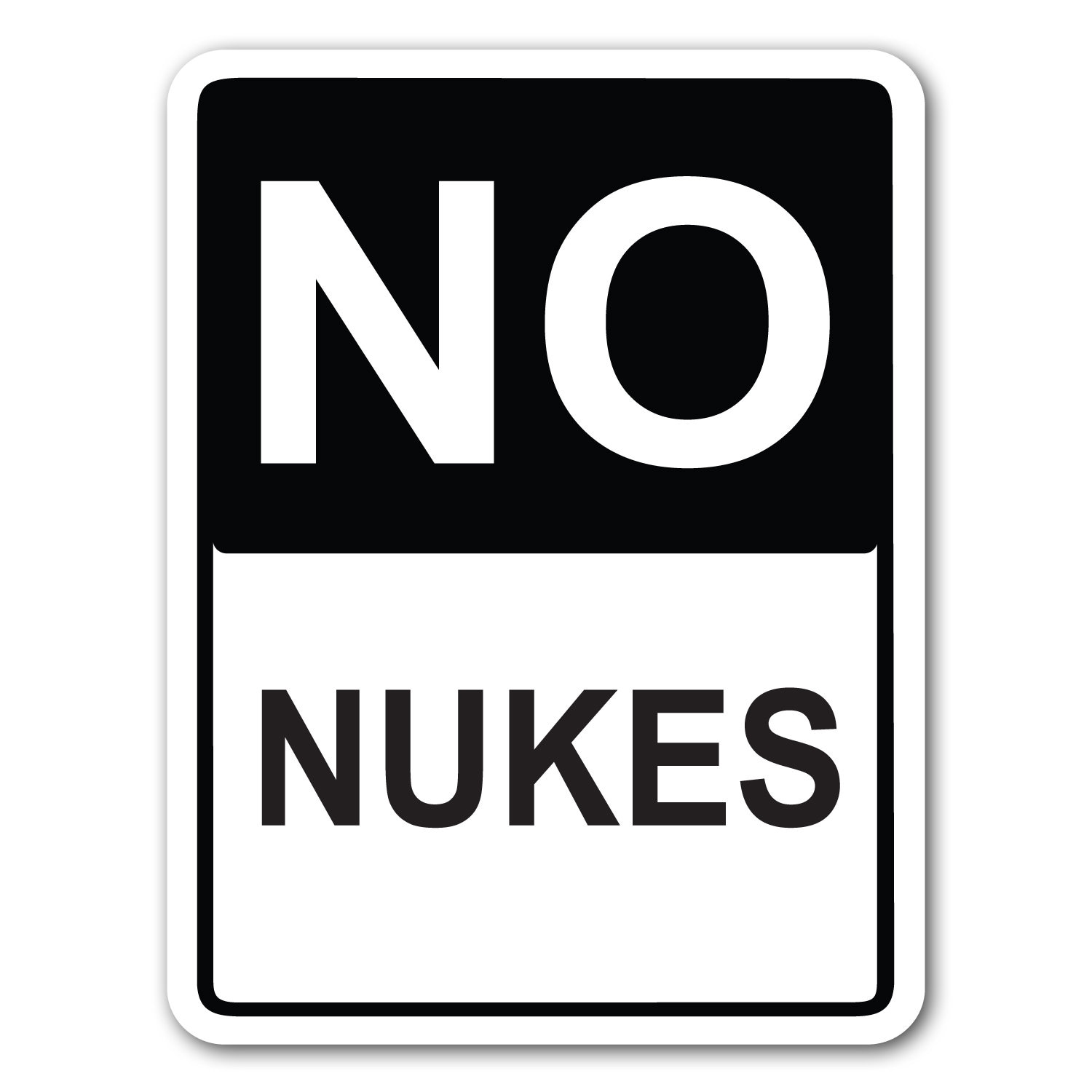 No Nukes 9" X 12" Aluminum Sign - Etsy