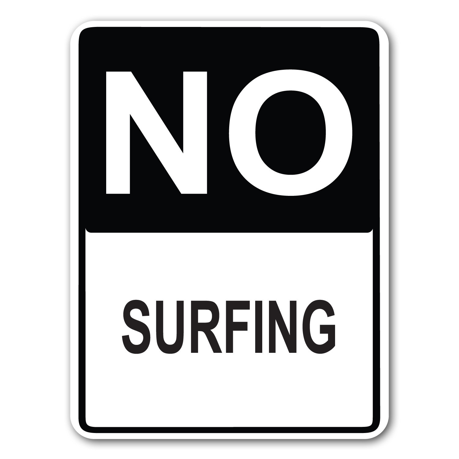 No Surfing 9" X 12" Aluminum Sign - Etsy