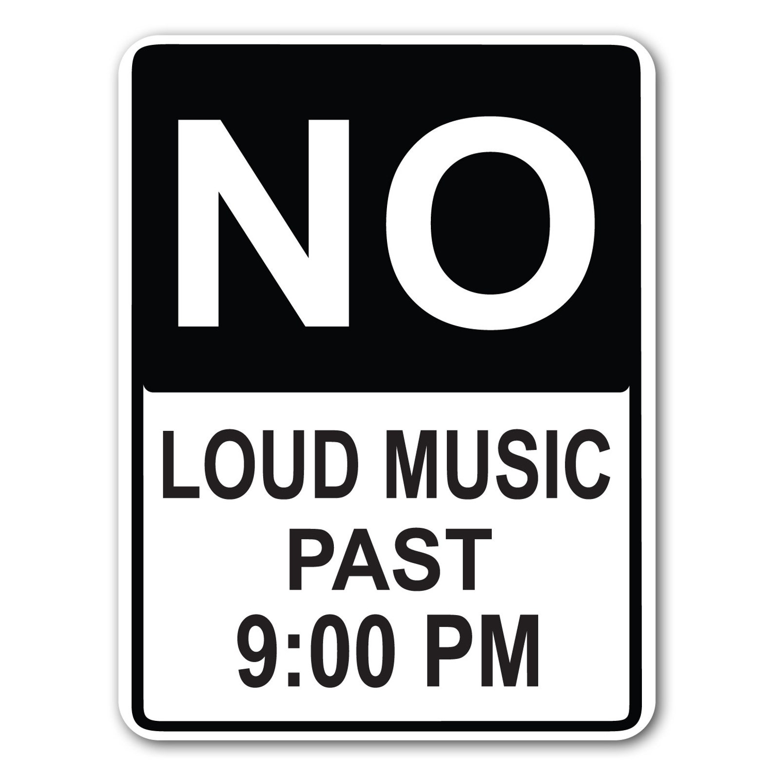 No Loud Music Past 9:00 P.M. - Etsy