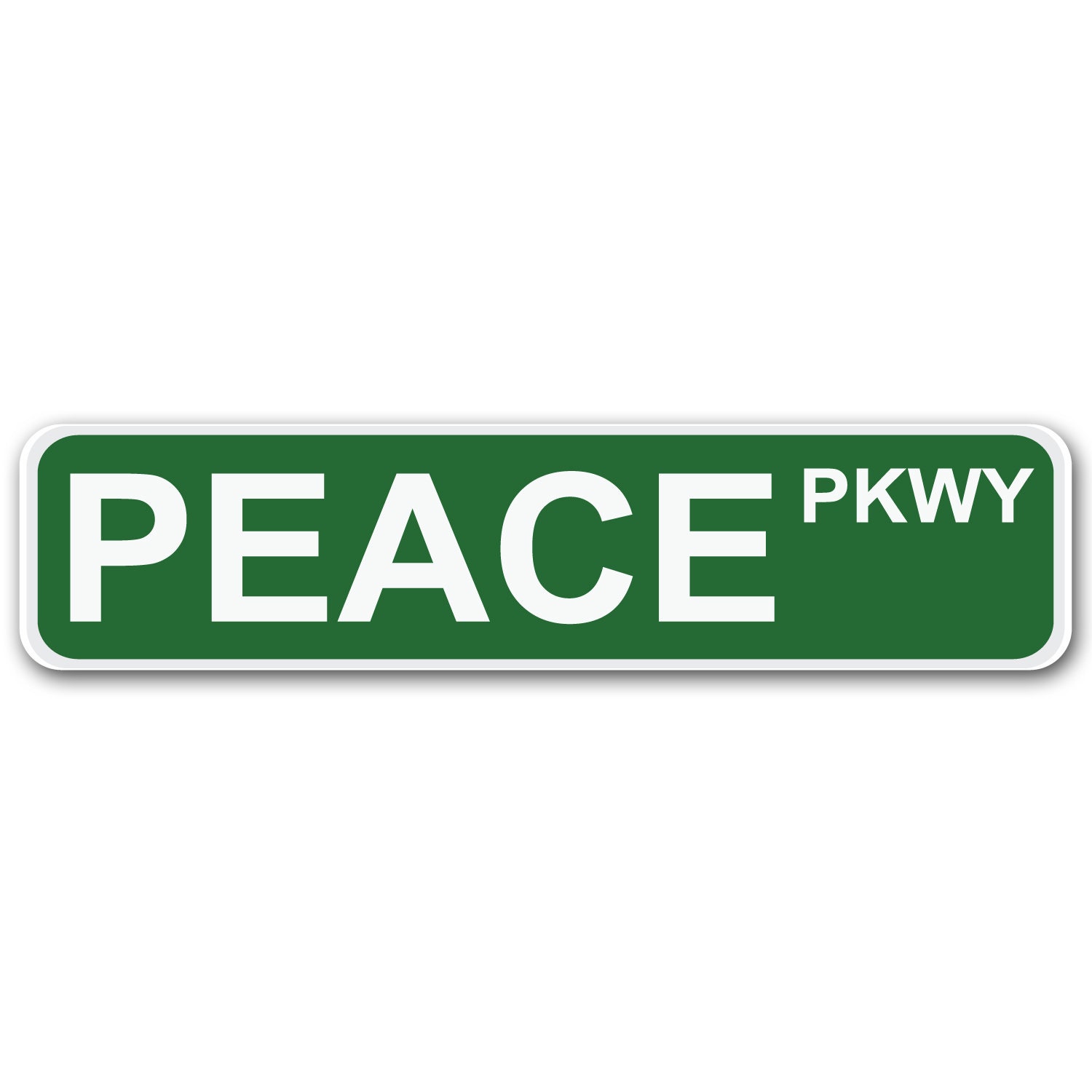 Peace Parkway 4" X 17" Aluminum Street Sign - Etsy