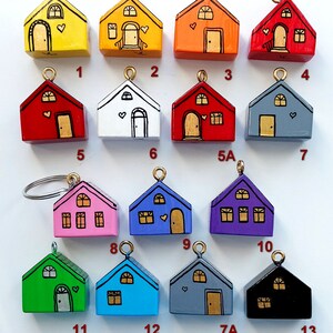 House Keychain Unique Handmade Nice Small Wooden Houses Key - Etsy