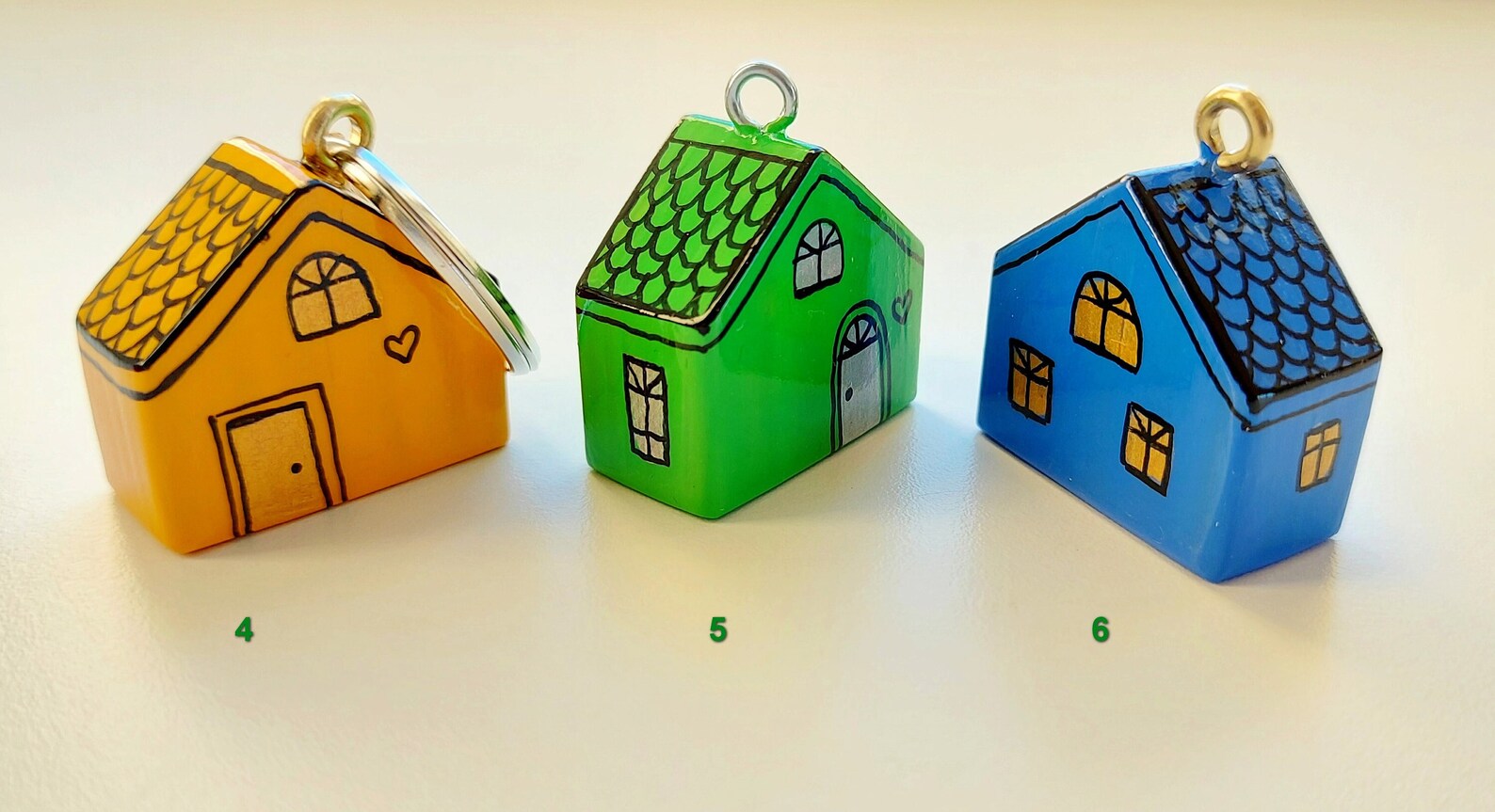 House Keychain Unique Handmade Nice Small Wooden Houses Key - Etsy