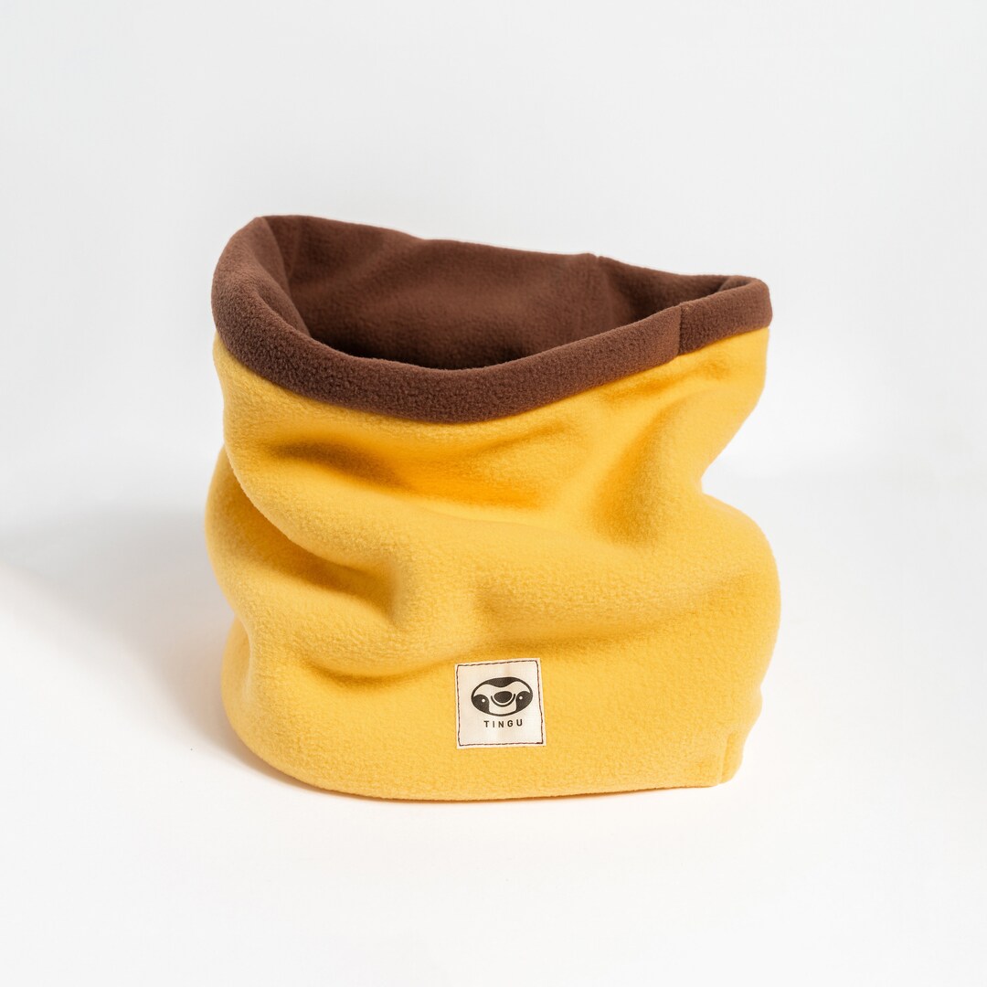 Extra Warm Double-layered Snood/ Neck Warmer - Brown/yellow - Etsy
