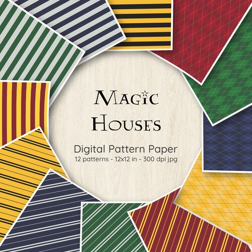 Magic Houses Digital Paper Pack - Etsy