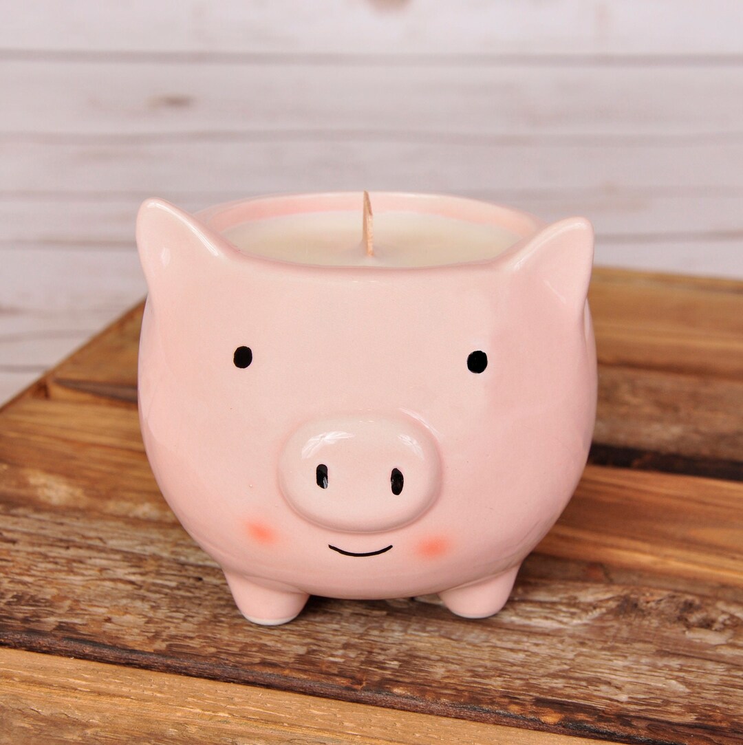 Soy Wax Hand Poured Scented Pig Candle - Etsy