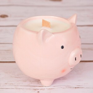 Soy Wax Hand Poured Scented Pig Candle - Etsy