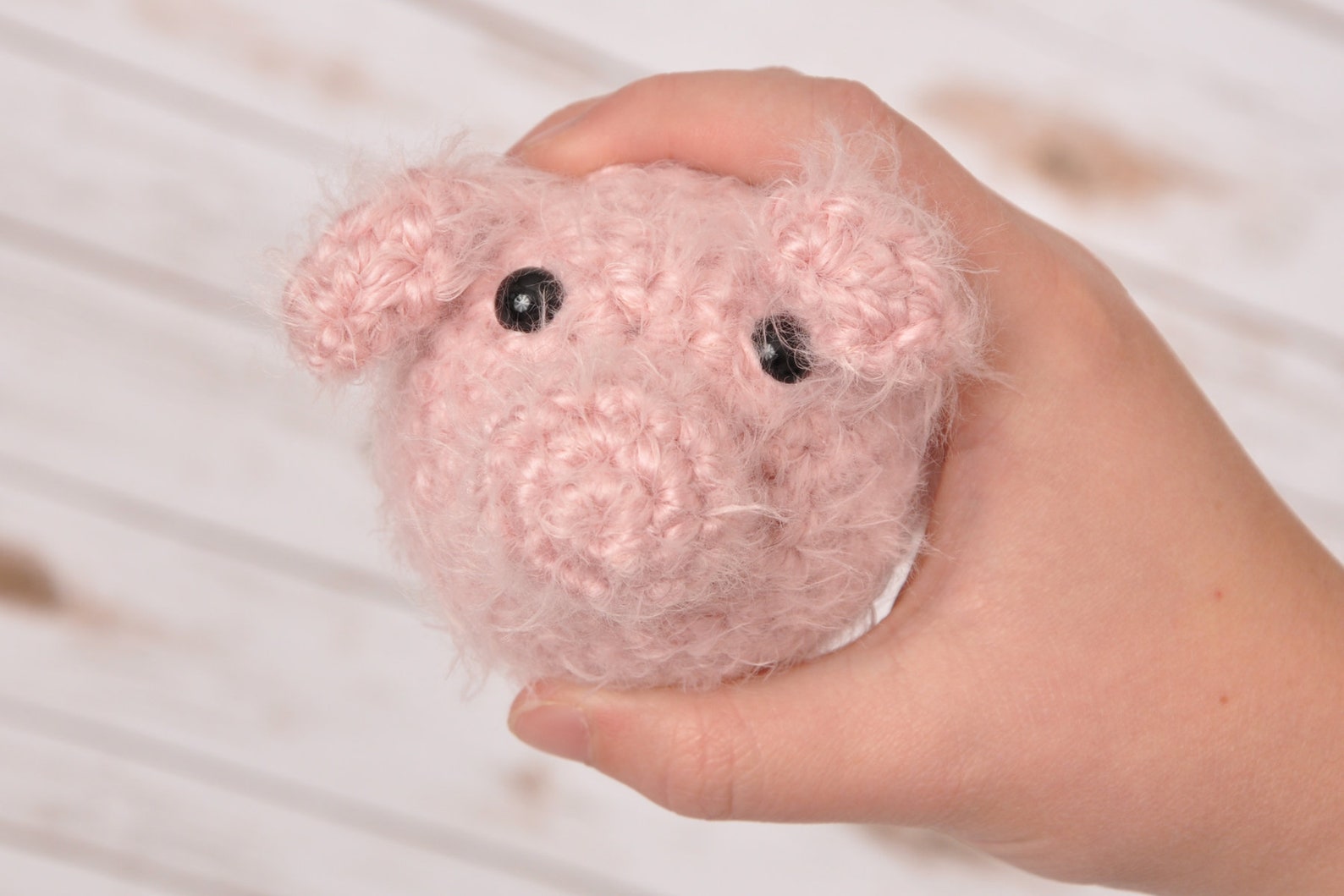 Crochet Pink Frazzle Pig Stress Ball Sensory Fidget Relaxing - Etsy