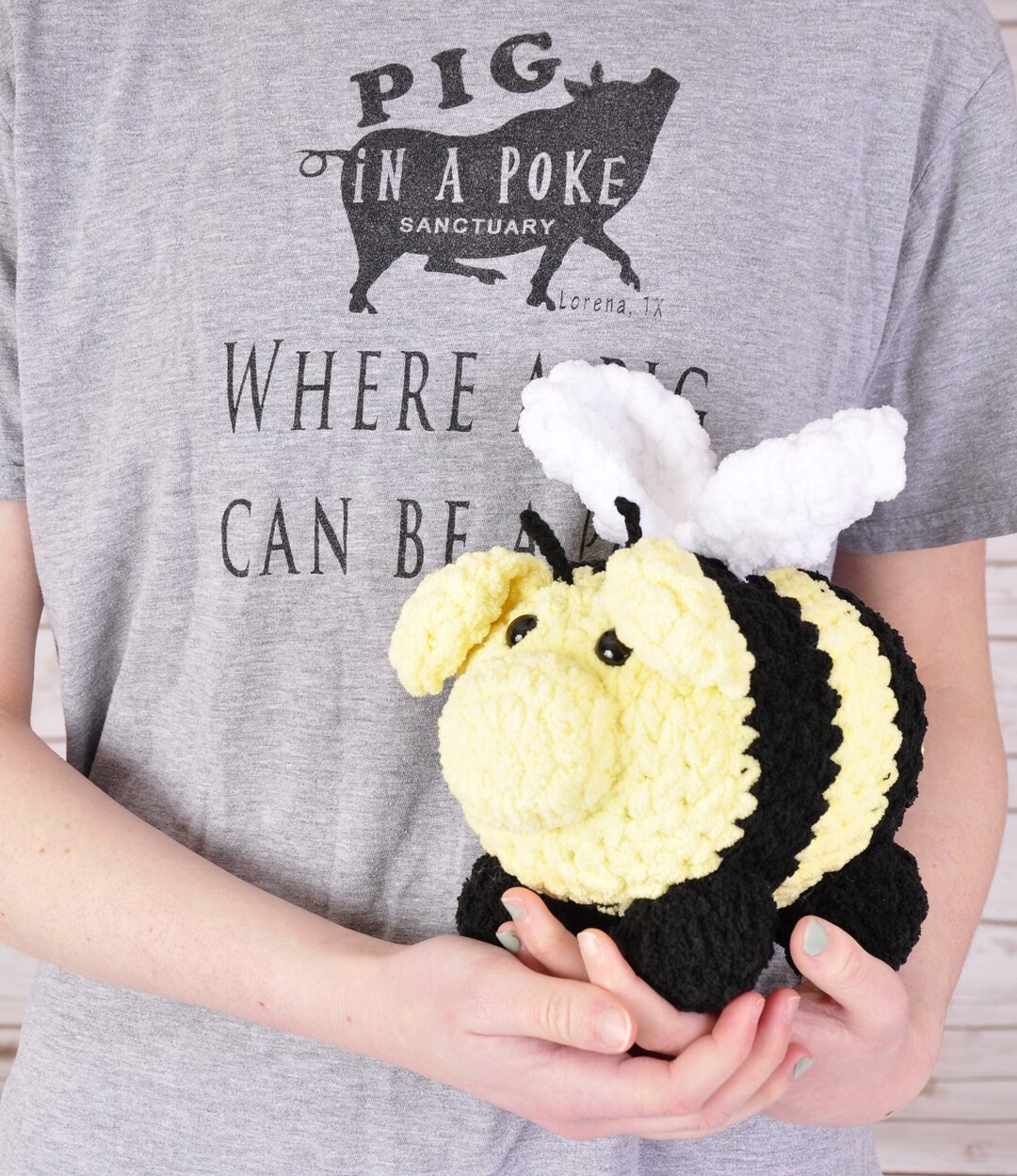 Crochet Amigurumi Bumble Pig - Etsy