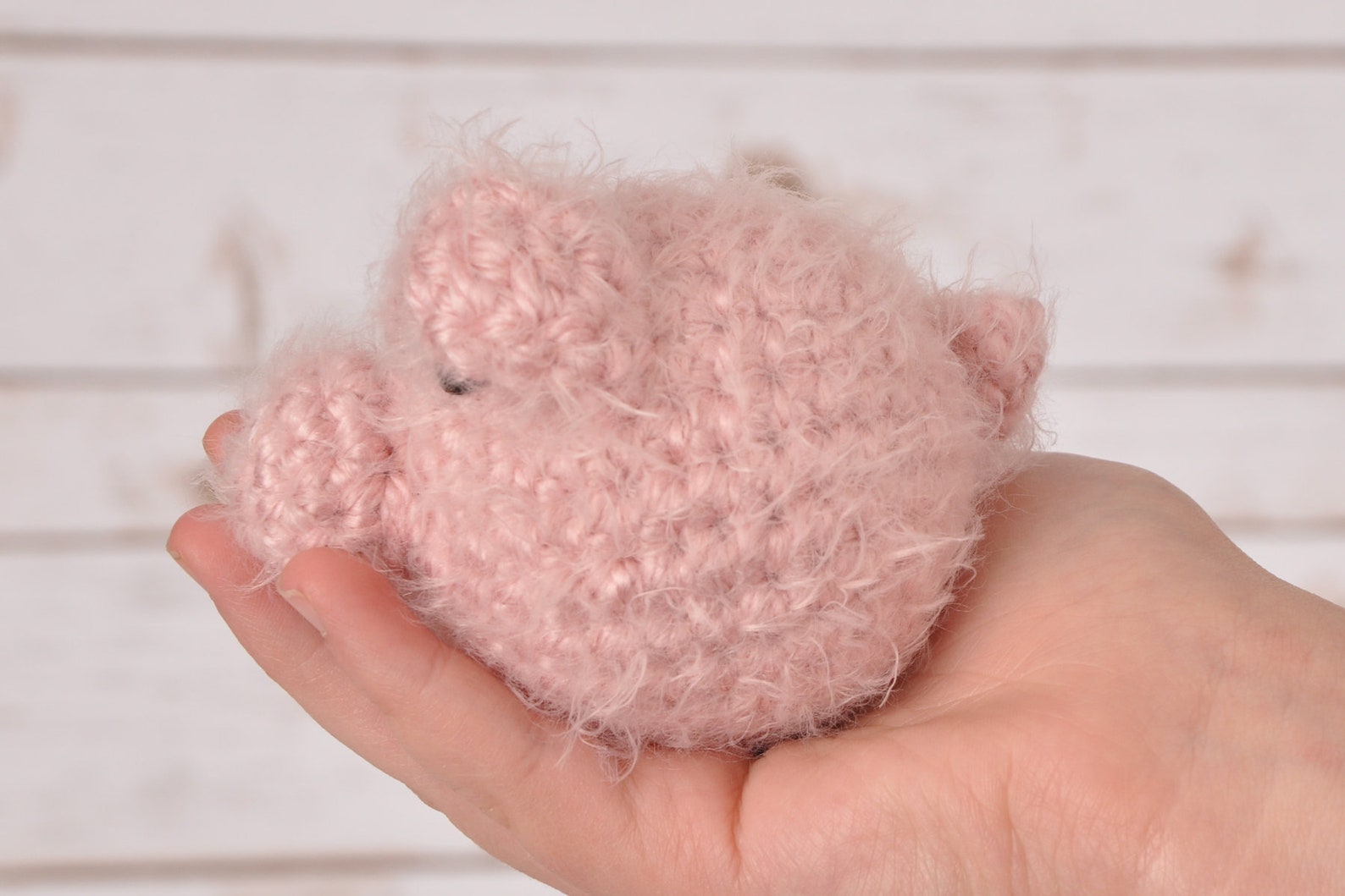Crochet Pink Frazzle Pig Stress Ball - Etsy
