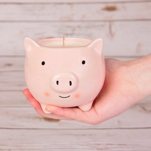 Soy Wax Hand Poured Scented Pig Candle - Etsy